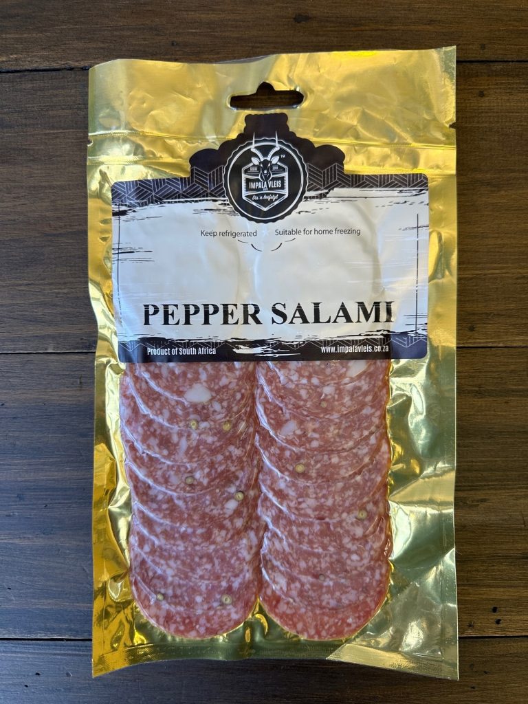 Impala Pepper Salami Sliced (100g) - Impala Vleis Brits™