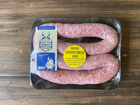 Cheddar Kaas Wors (500g) – Impala Vleis Brits™