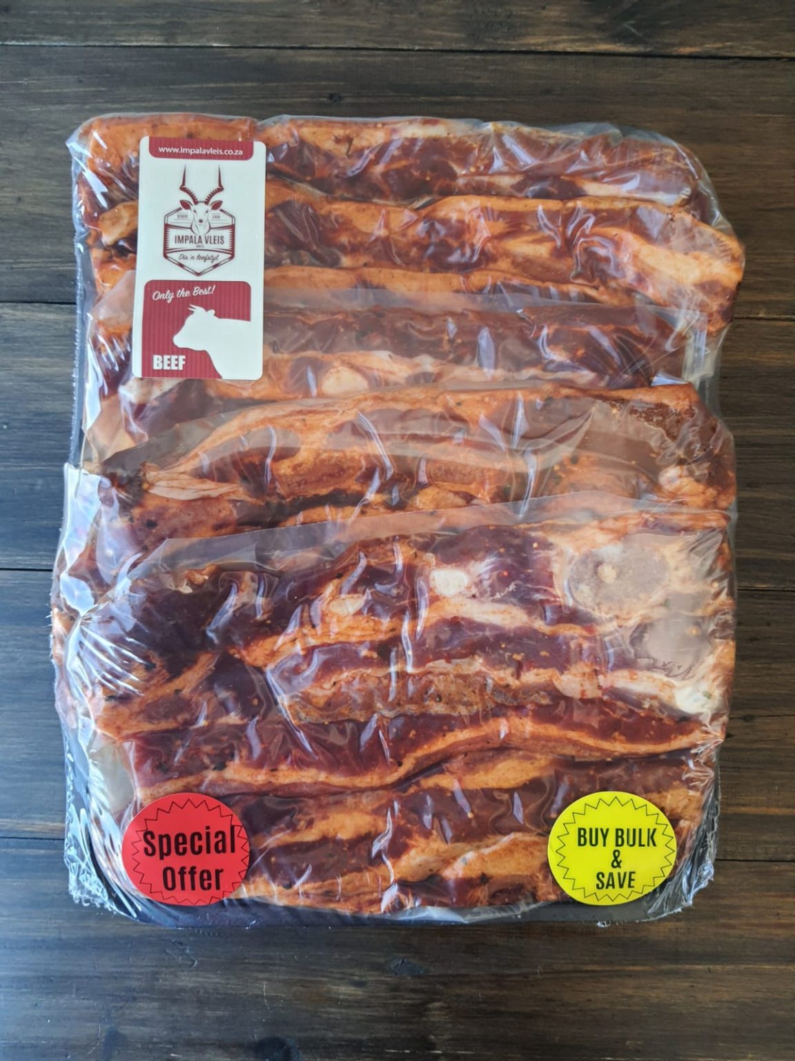 Beef Braai Rib Rashers Bulk (BBQ)(4x500g) – Vacuum Packed – Impala ...