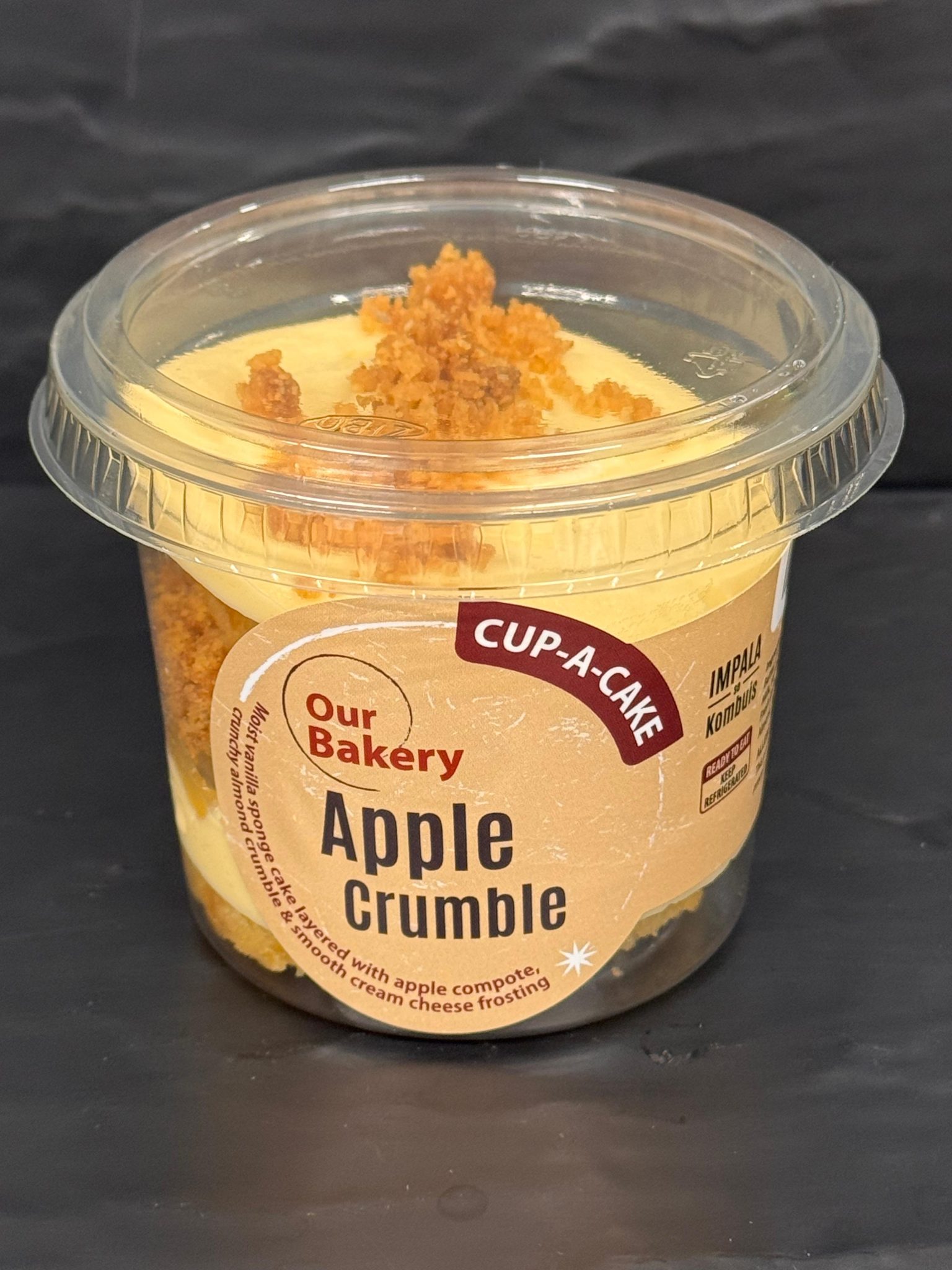 Cup-a-Cake: Apple Crumble x 1 - Impala Vleis Brits™